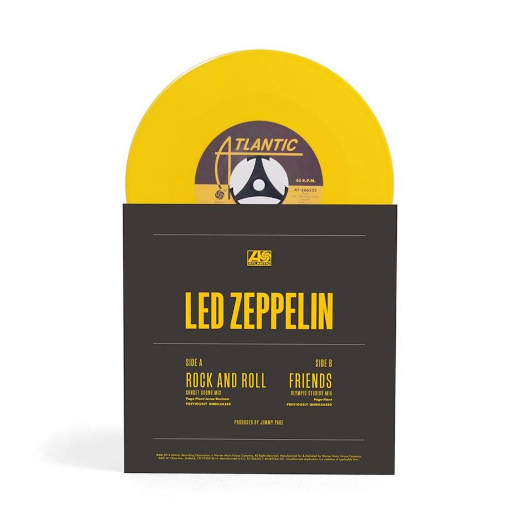 Led Zeppelin's Record Store Day single entered the UK vinyl singles ...