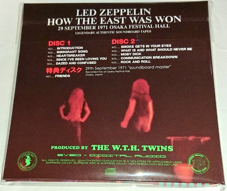 PHOTOS: The new soundboard bootleg of Led Zeppelin's September 29, 1971 ...