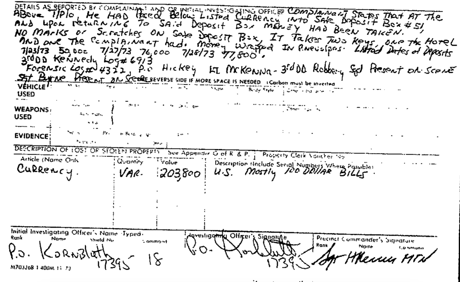 Exclusive: NYPD files on robbery of $180,000 from Led Zeppelin revealed ...