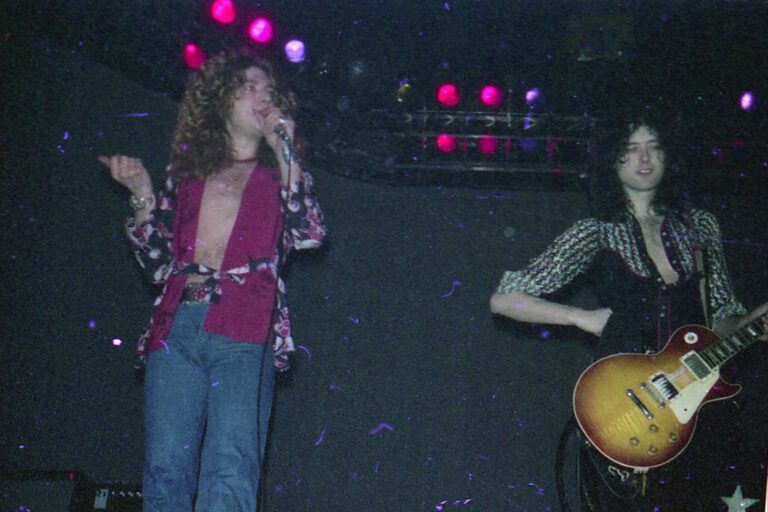 Here's a previously unseen photo of Led Zeppelin performing in 1975 ...